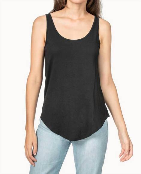 Lilla P | Tops | New Lilla P Scoop Tank In Black | Poshmark
